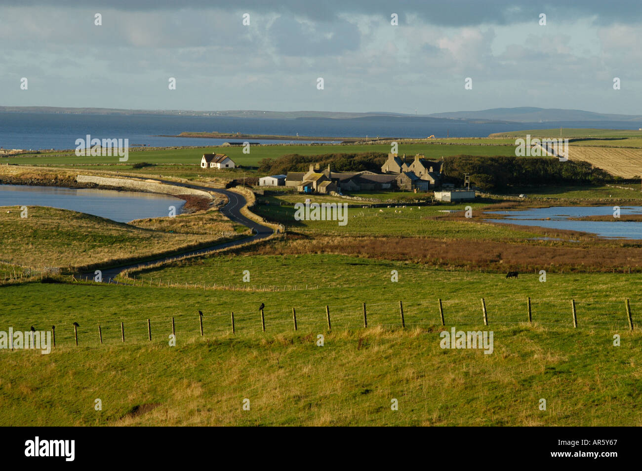 Uk horizontal landscape countryside churchill causeway no barrier ...