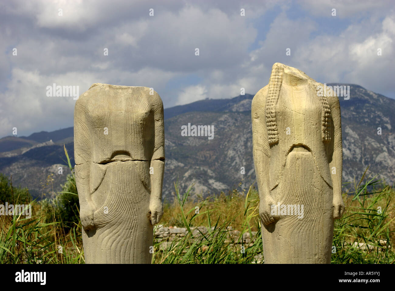 Geneleos group of statues Stock Photo - Alamy