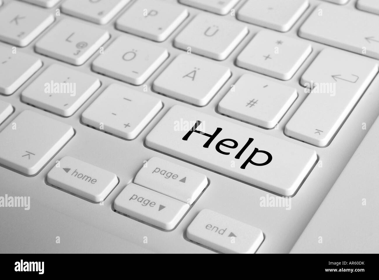 Keyboard showing a big Help Stock Photo - Alamy