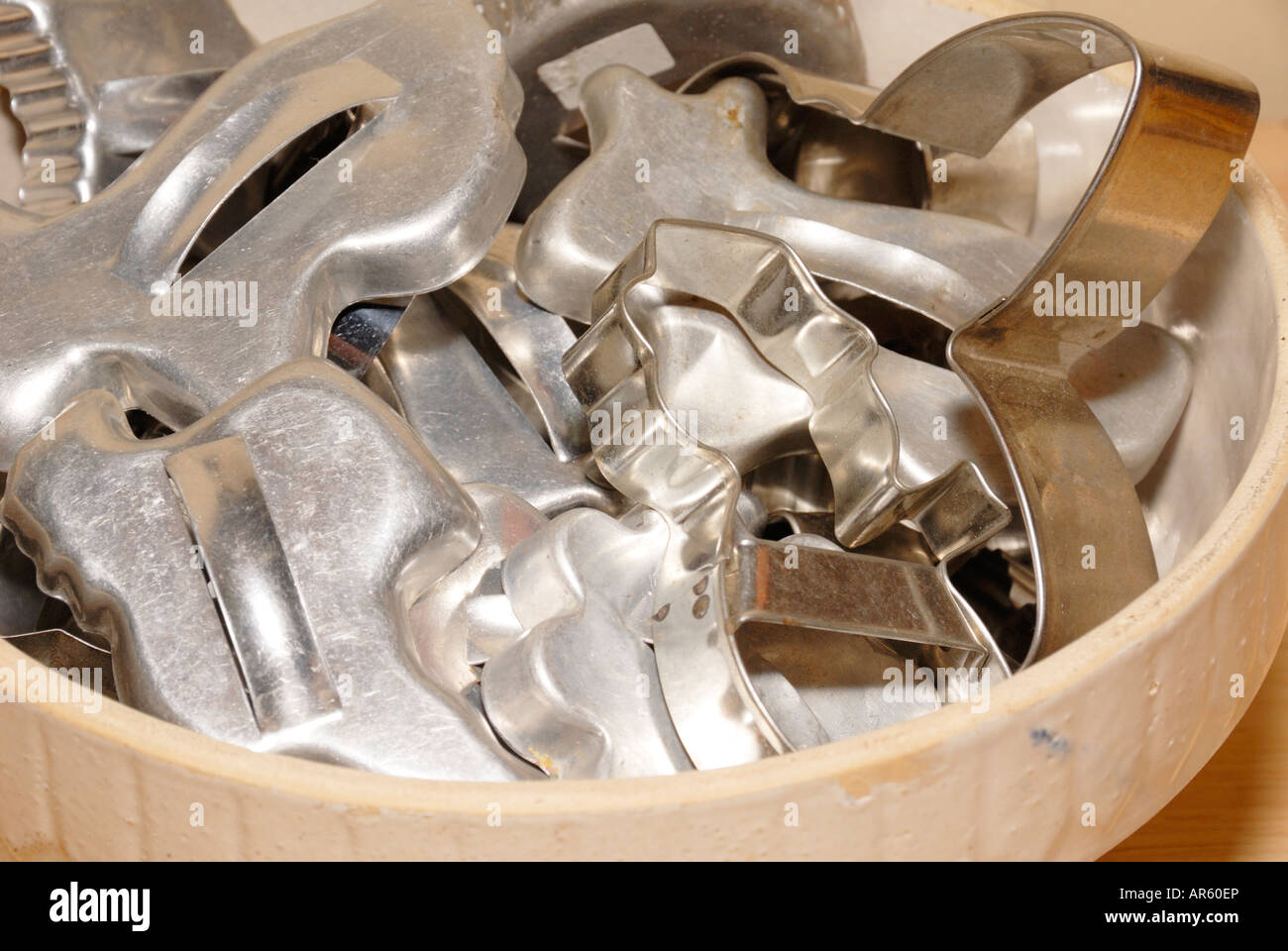 Assorted Cookie Cutter in a bowl Stock Photo - Alamy