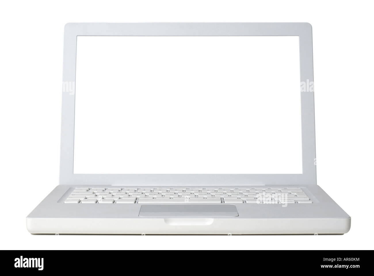 Laptop front view Isolated on white background Stock Photo - Alamy