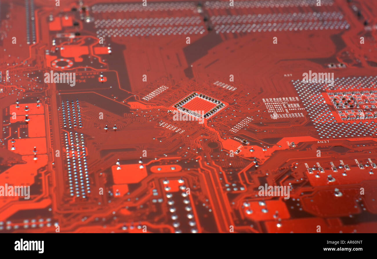 Close Up of a computer mainboard Stock Photo - Alamy