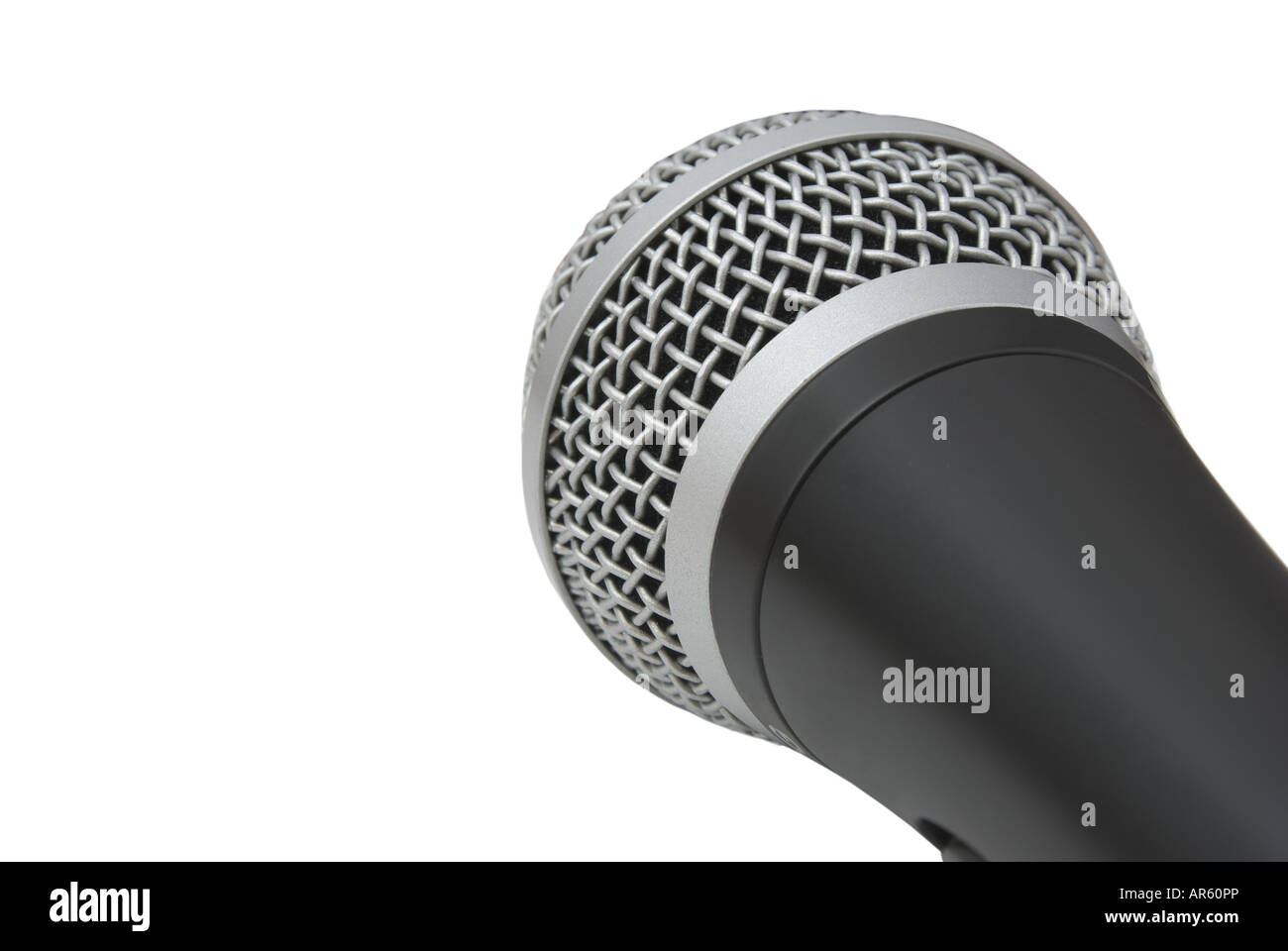 Microphone Isolated on white background Stock Photo - Alamy
