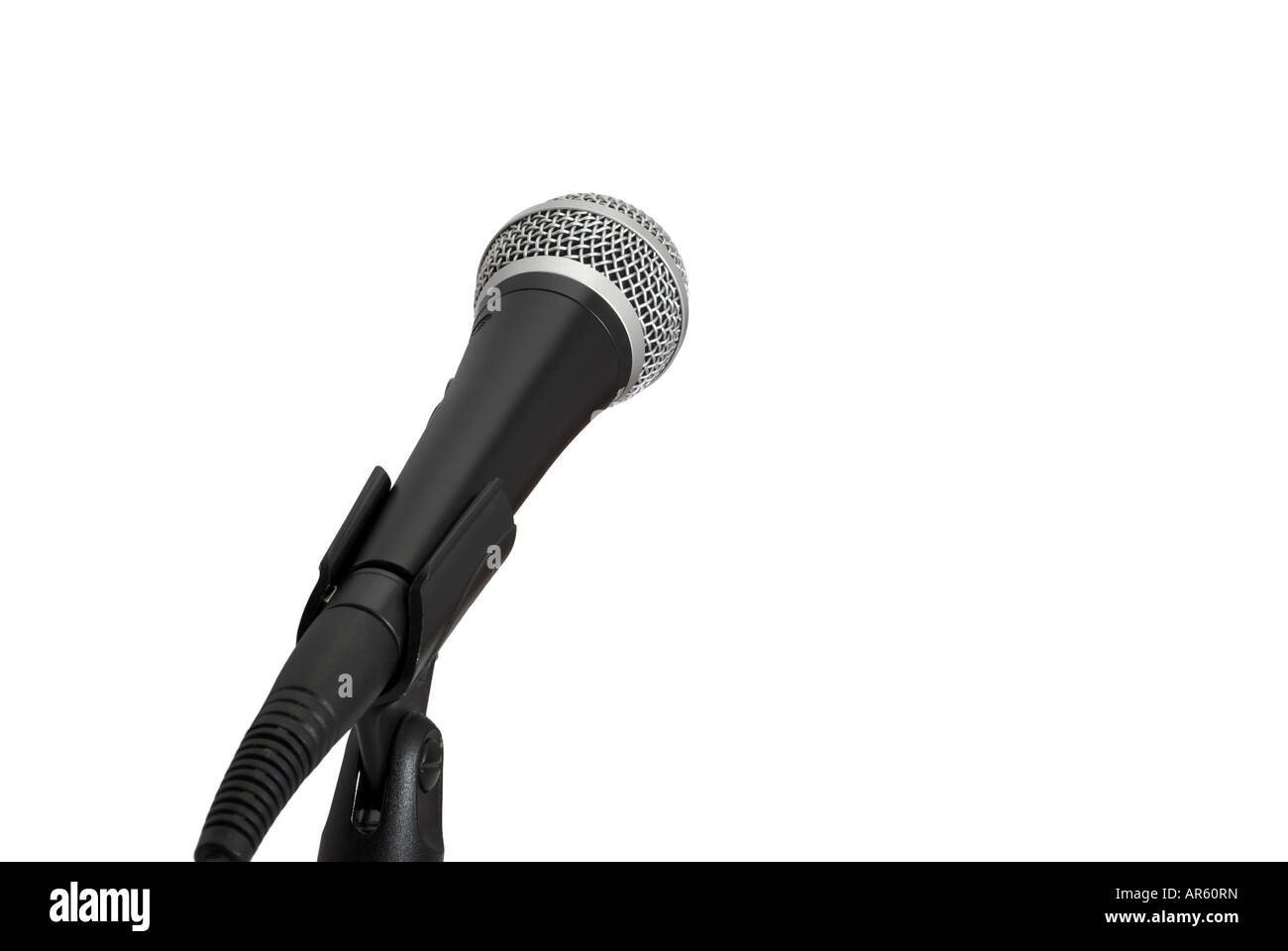 Microphone Isolated on white background Stock Photo - Alamy