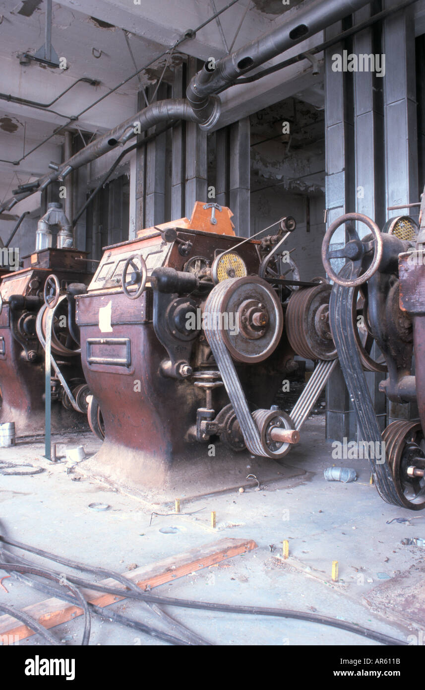 Milling machinery abandoned grain mill northern Minnesota Stock Photo ...
