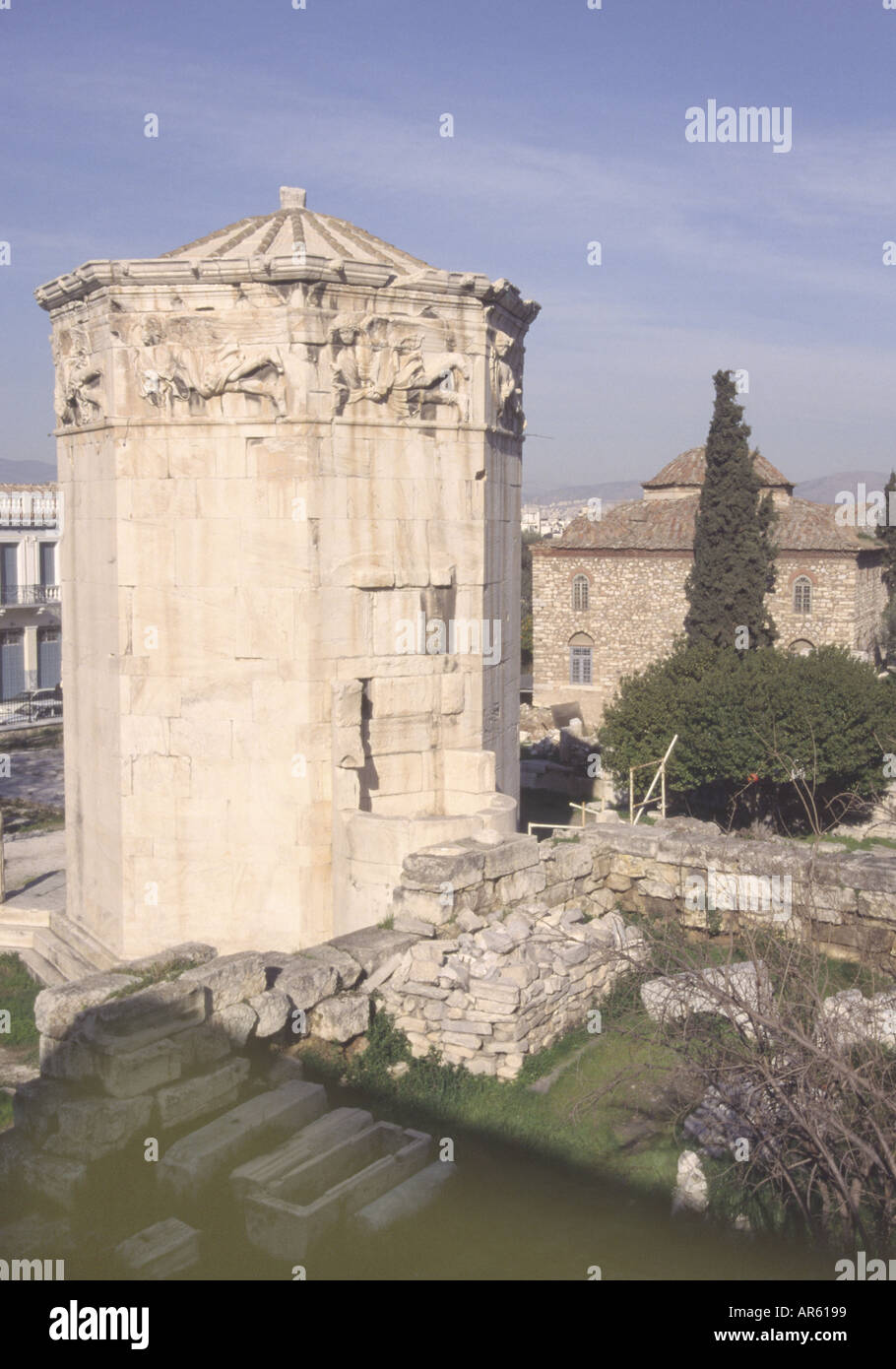 Athens water clock hi-res stock photography and images - Alamy