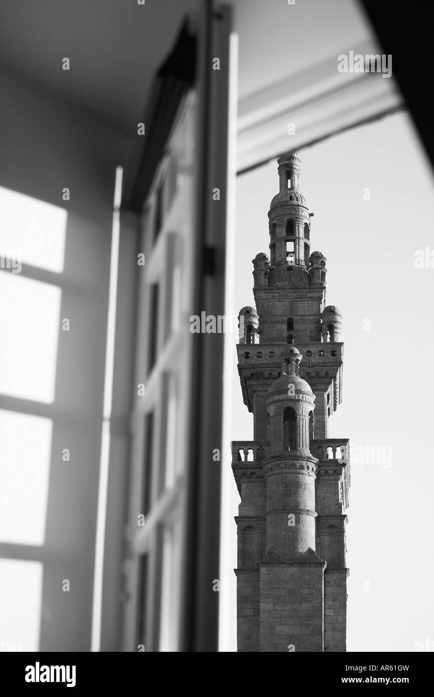 Church through open window Stock Photo - Alamy