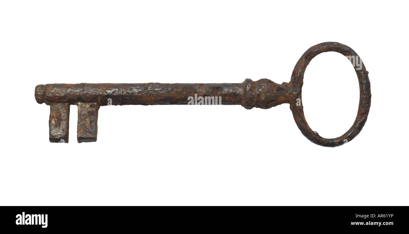 Old and used Key Isolated on white background Stock Photo - Alamy