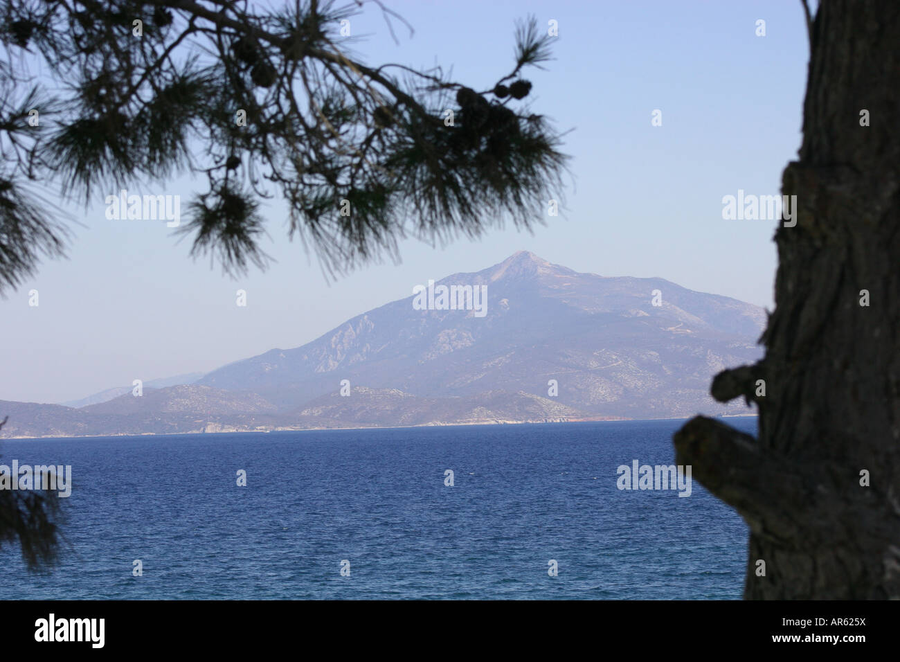 View of Turkey from Samos Stock Photo - Alamy
