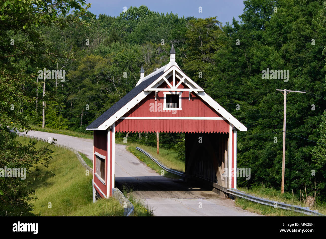 Netcher Road Covered Bridge Crossing Mill Creek Near Jefferson Ohio ...