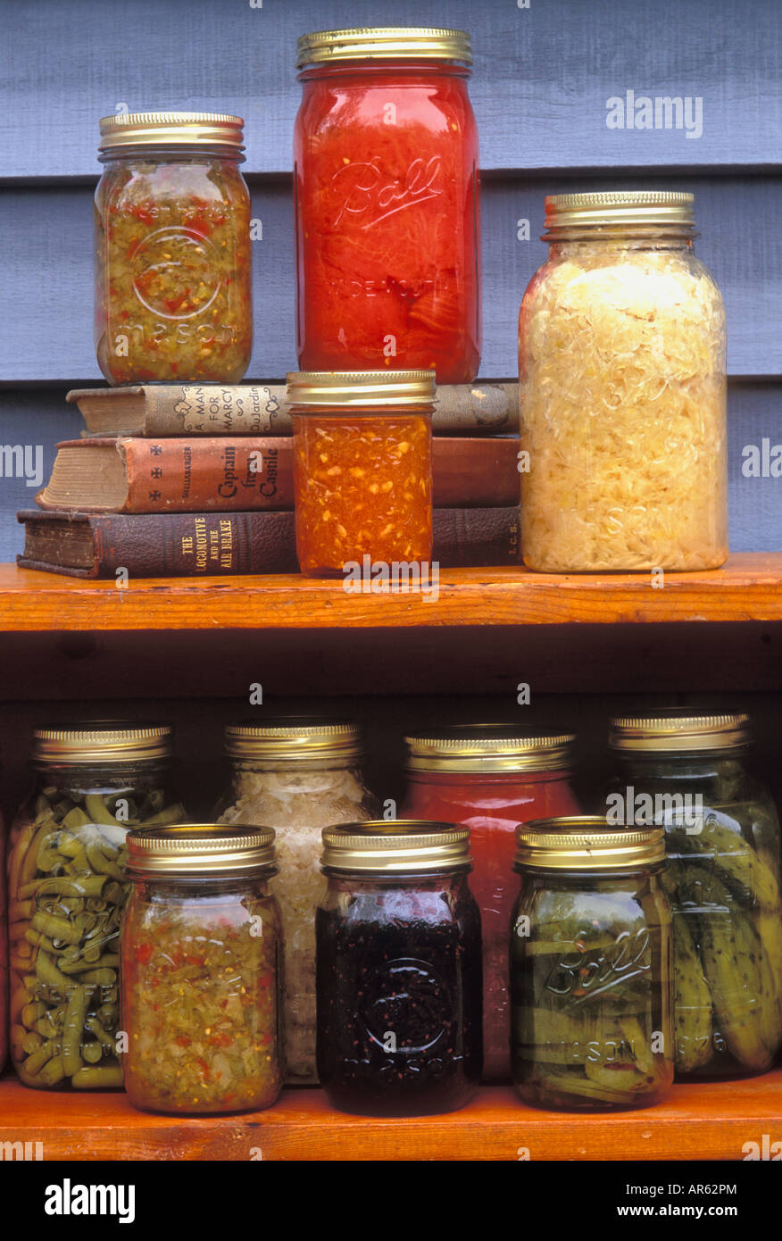 Canned Goods on Shelves Stock Photo - Alamy