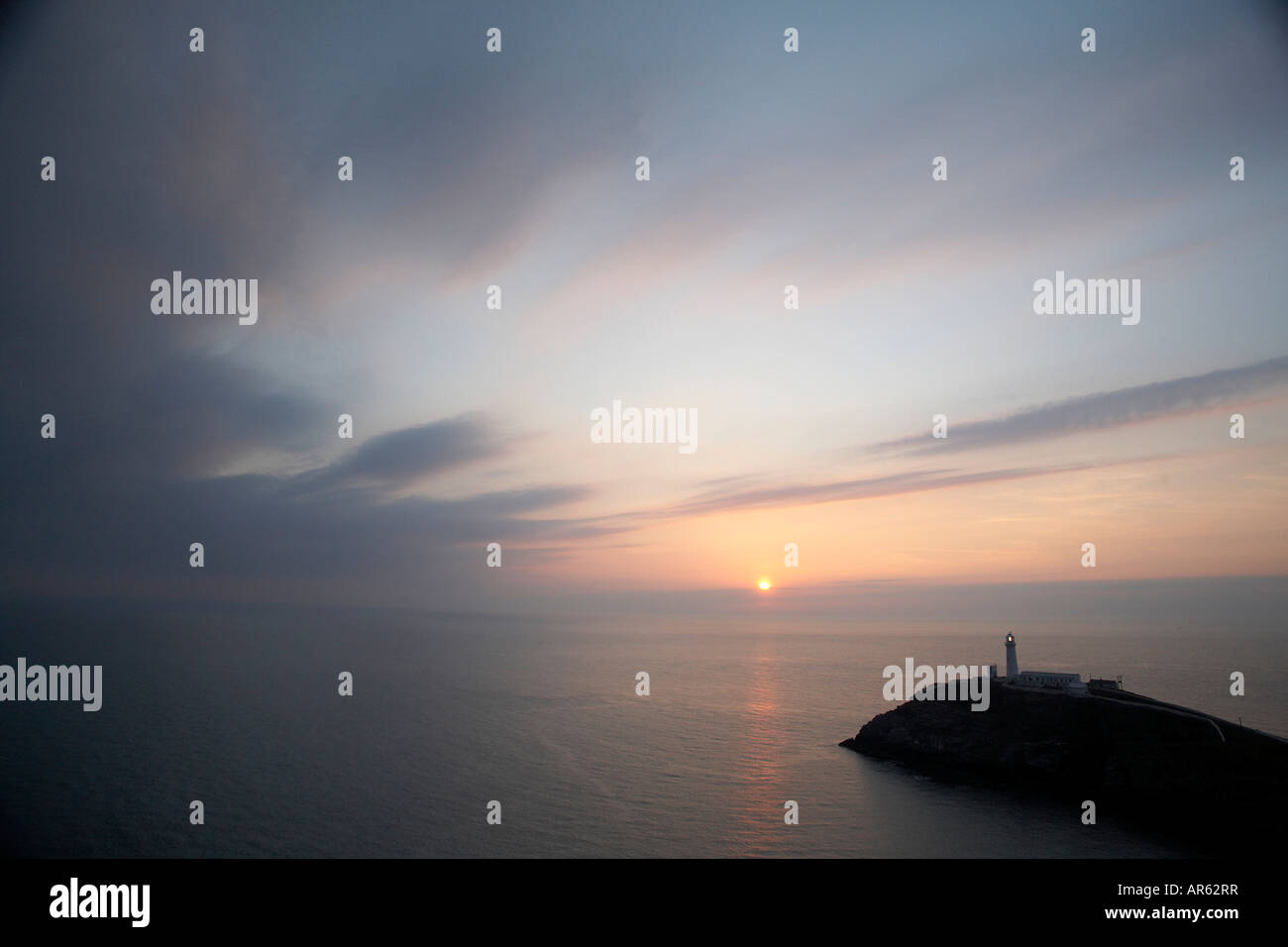 South Stack Lighthouse at sunset Stock Photo - Alamy
