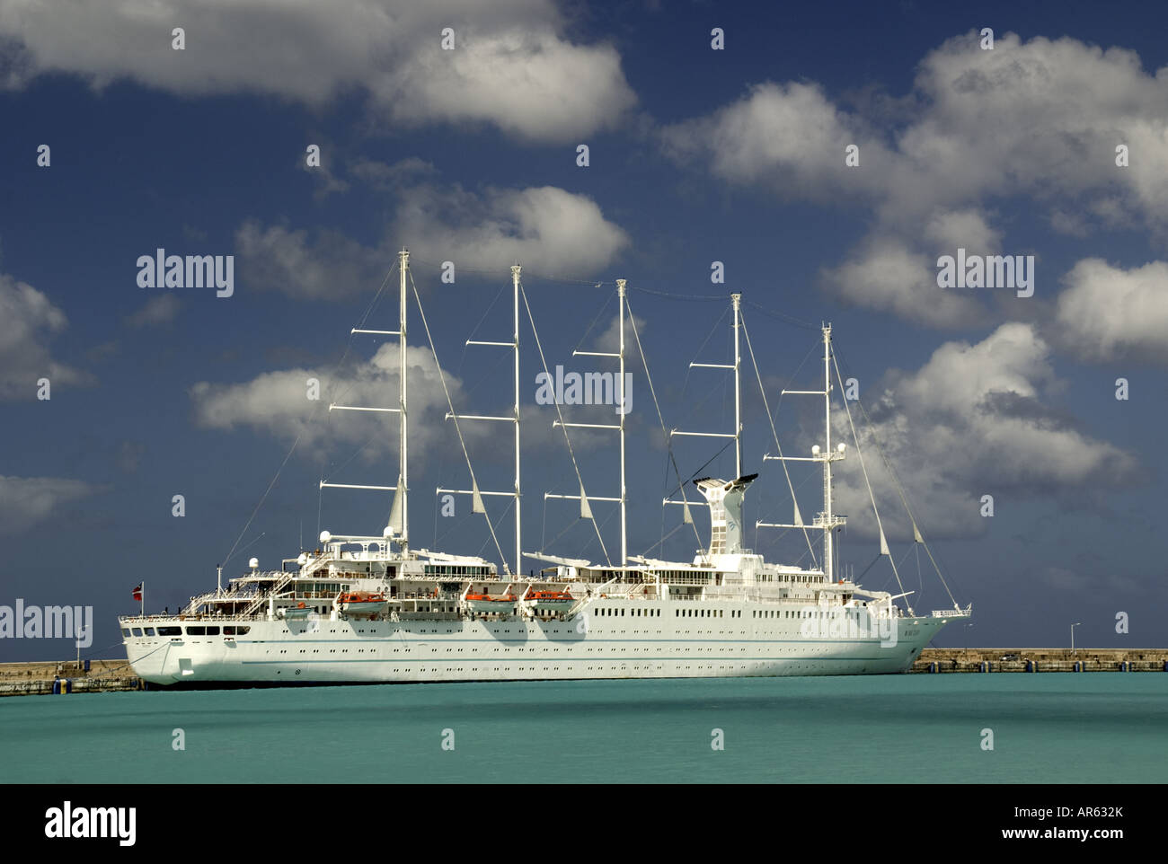 Windstar Cruise Line s high tech luxury sailing ship the Wind Surf in ...