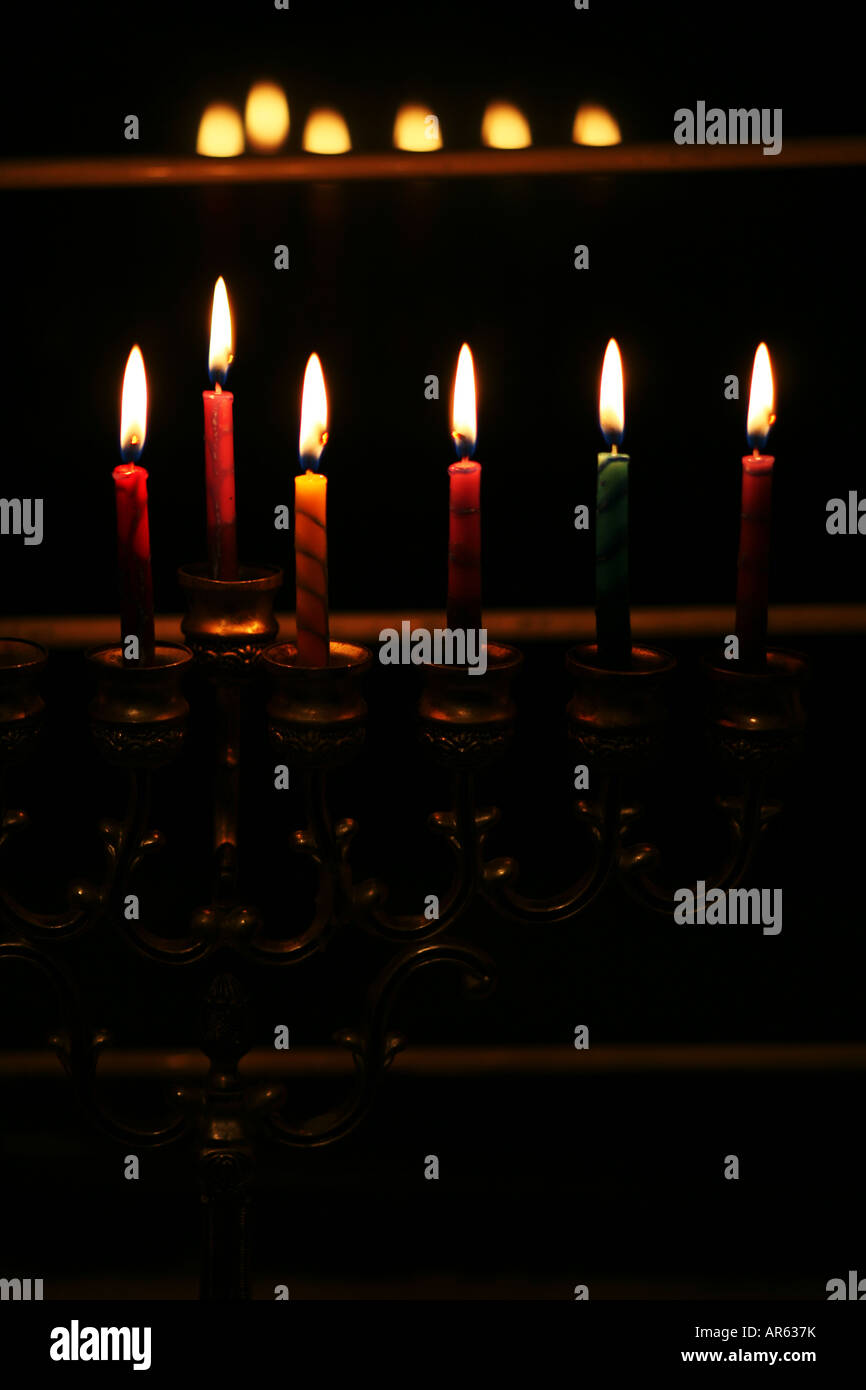 Chanukah candelabra hi-res stock photography and images - Alamy