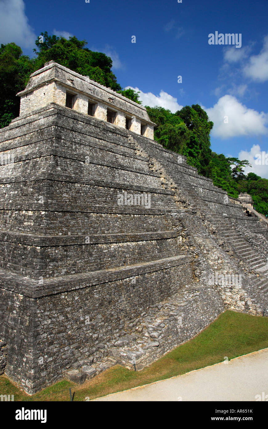 Temple of the Inscriptions, Palenque Ruins, Chiapas State, Mexico Stock ...