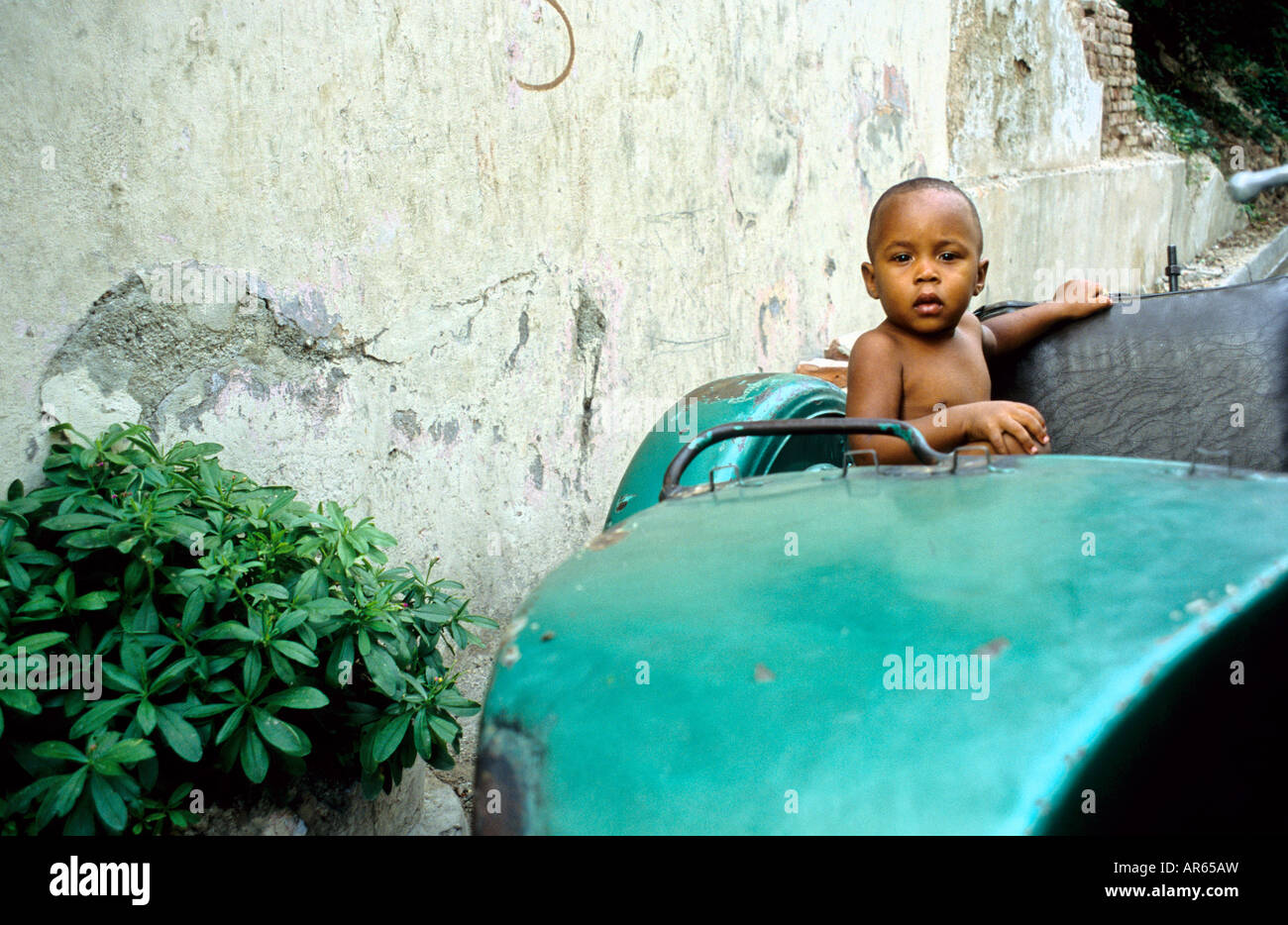 Baby boy in motorcycle side-car, Santiago de Cuba, Cuba Stock Photo - Alamy