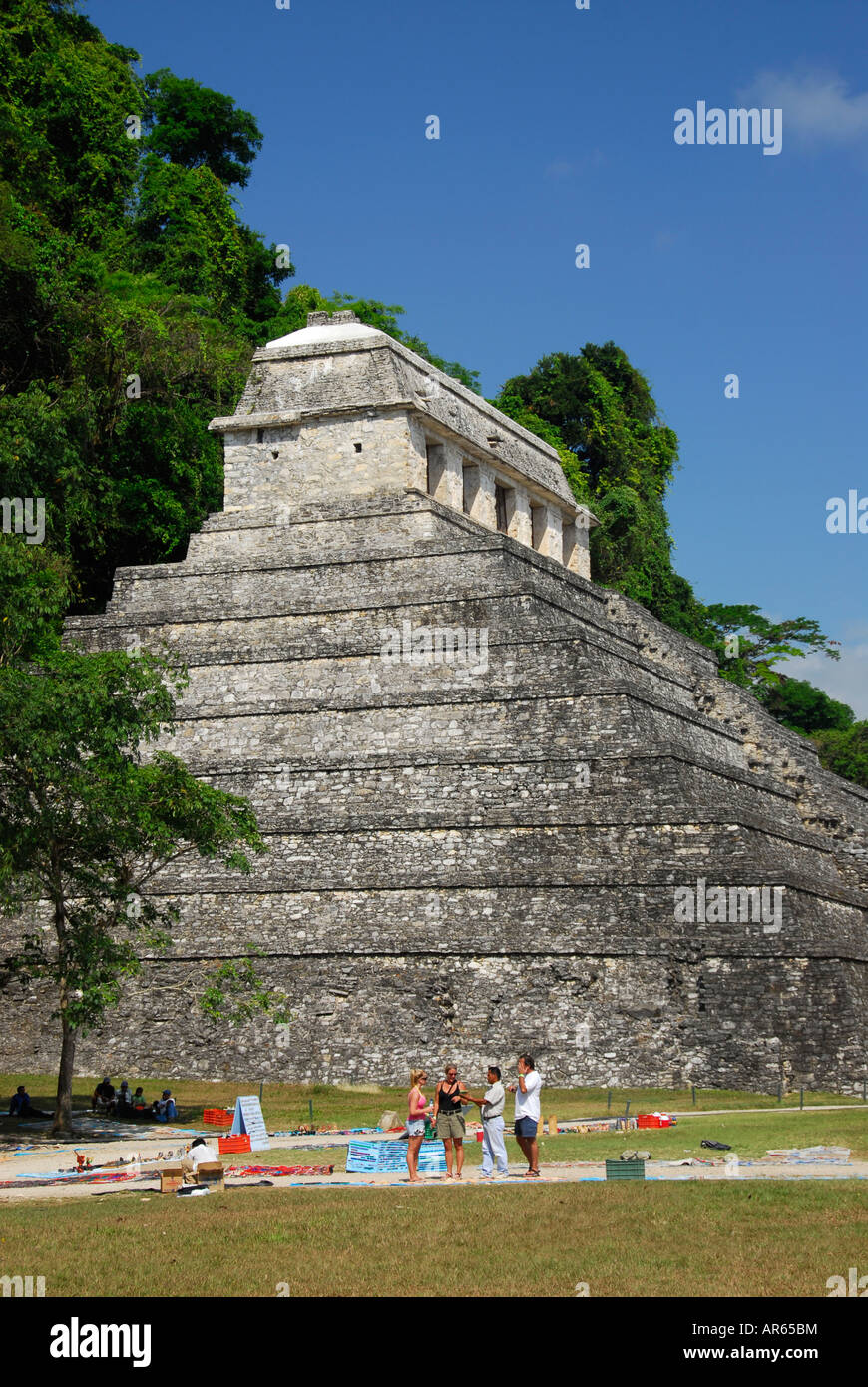 Temple of the Inscriptions, Palenque Ruins, Chiapas State, Mexico Stock ...