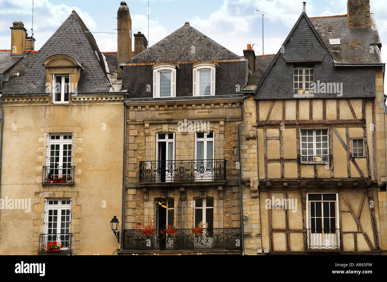 Row medieval house facades old hi-res stock photography and images - Alamy