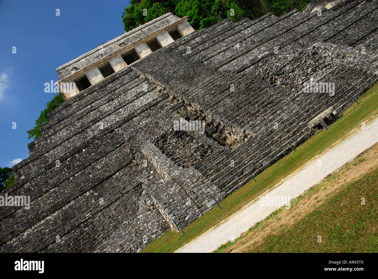 Temple of the Inscriptions, Palenque Ruins, Chiapas State, Mexico Stock ...