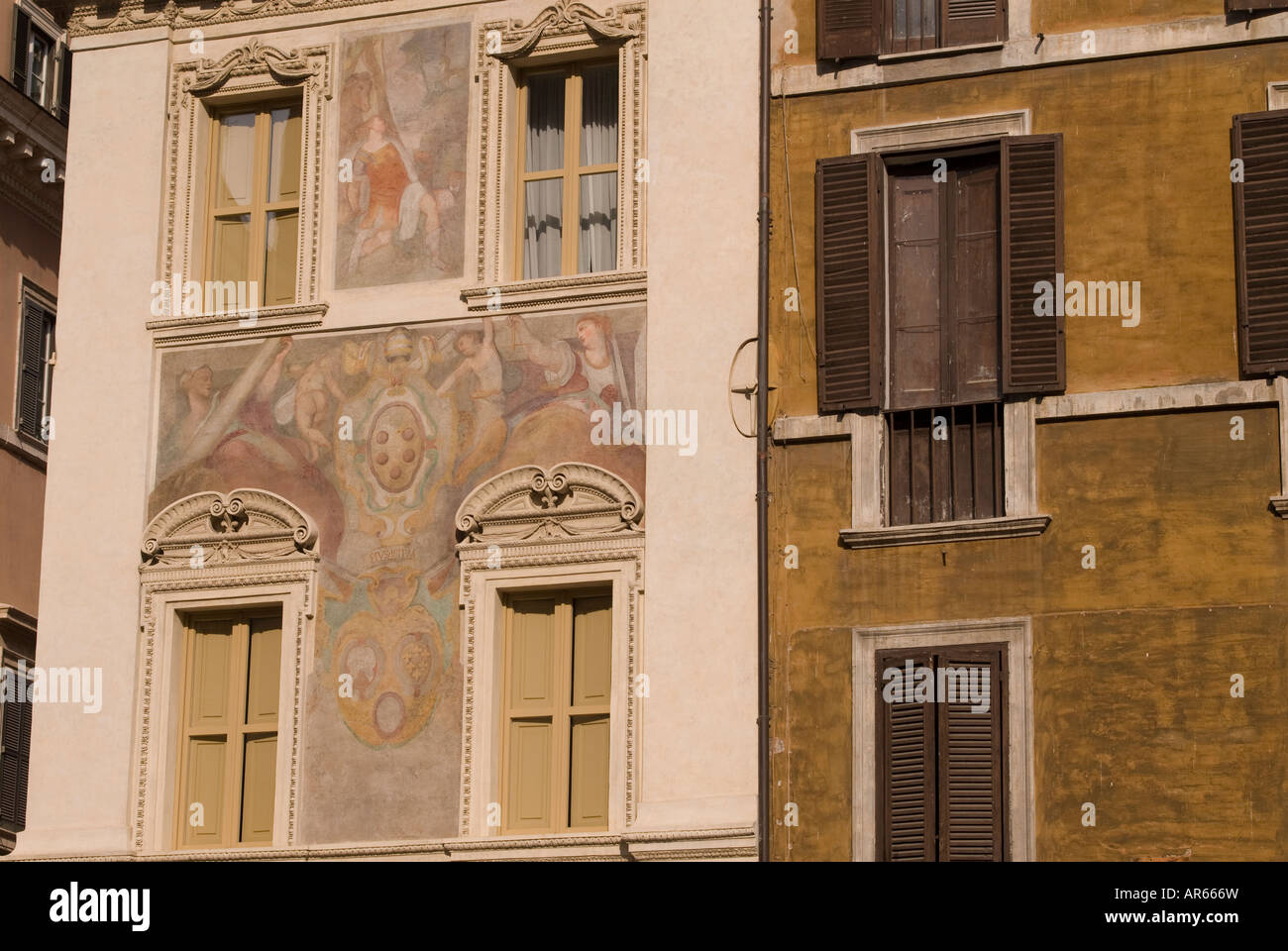 Detail of a building, Rome, Italy Stock Photo - Alamy