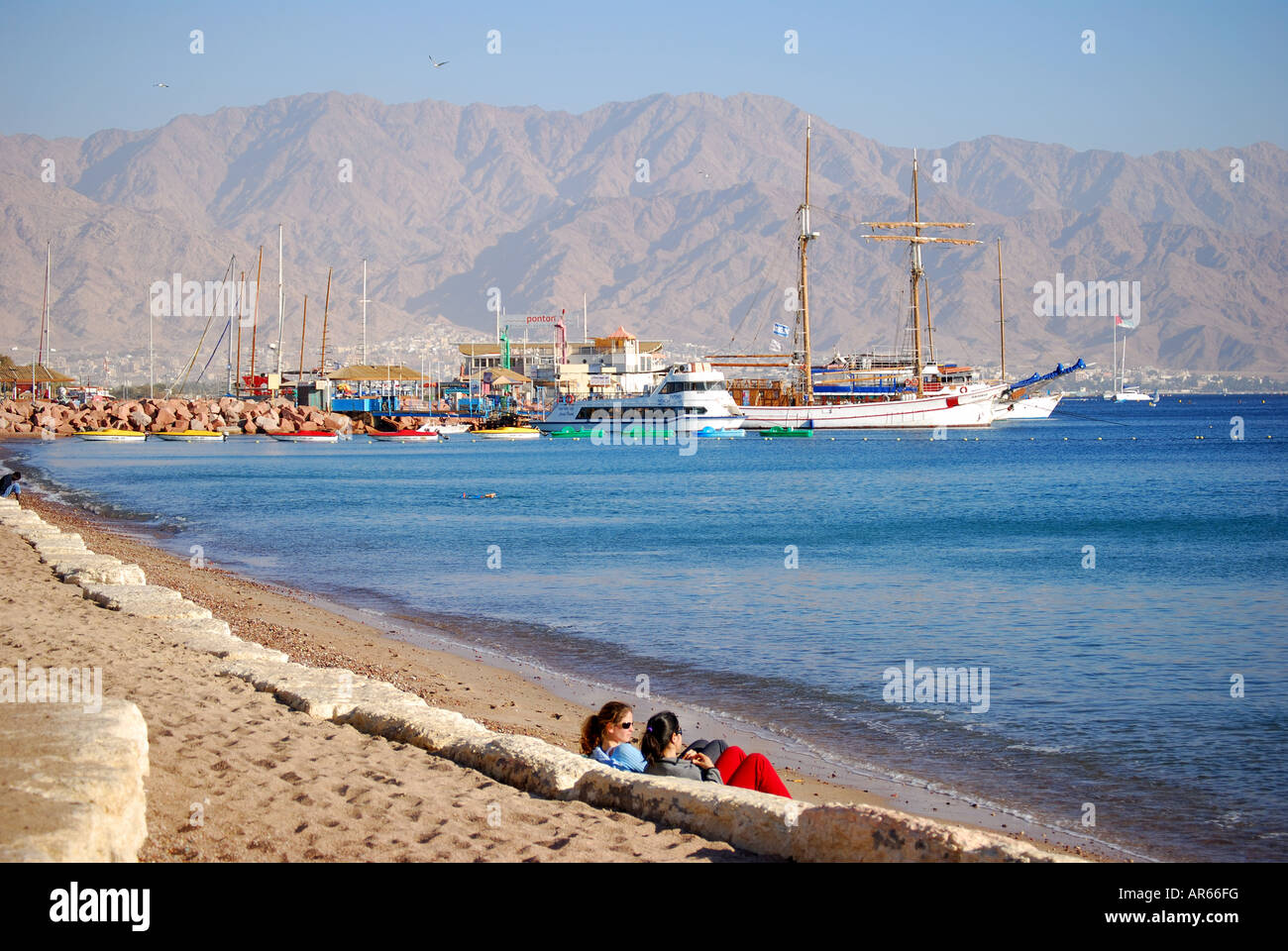 North Beach, Eilat, South District, Israel Stock Photo - Alamy