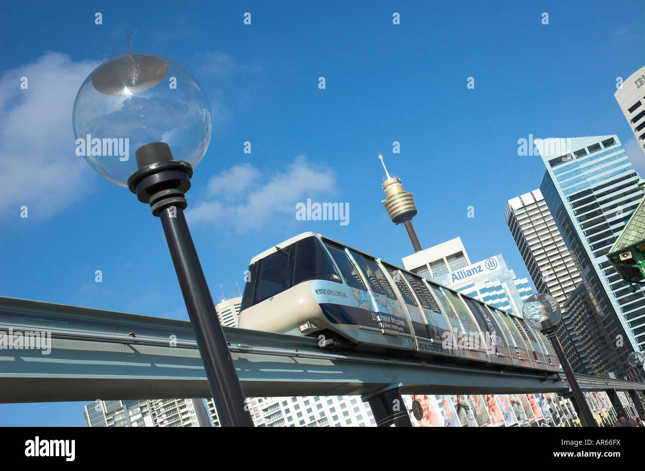 Sydney monorail Darling Harbour Stock Photo - Alamy