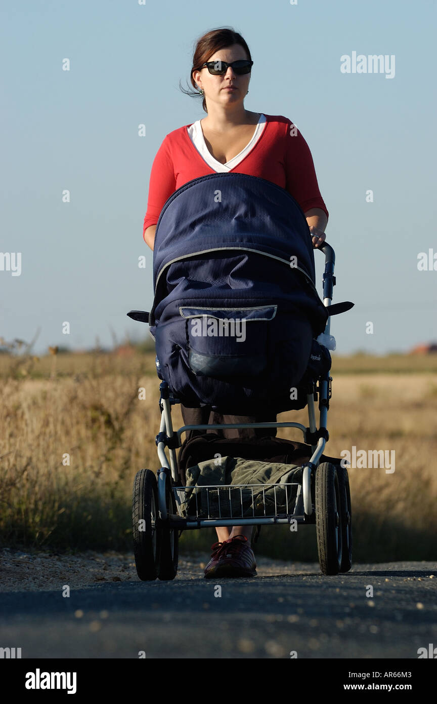 Lady Pushing A Pram High Resolution Stock Photography and Images - Alamy