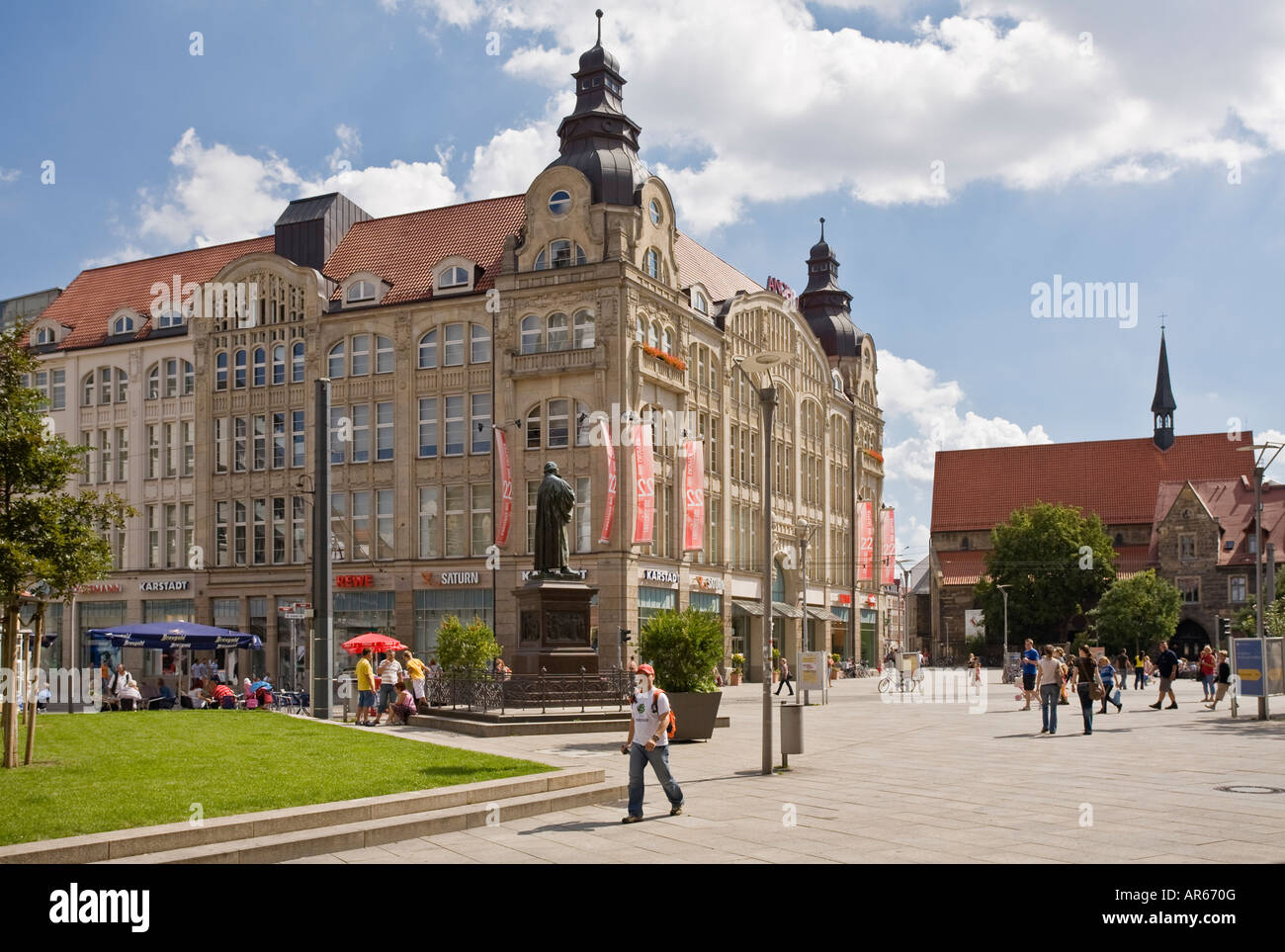 Anger square Erfurt Germany Stock Photo - Alamy