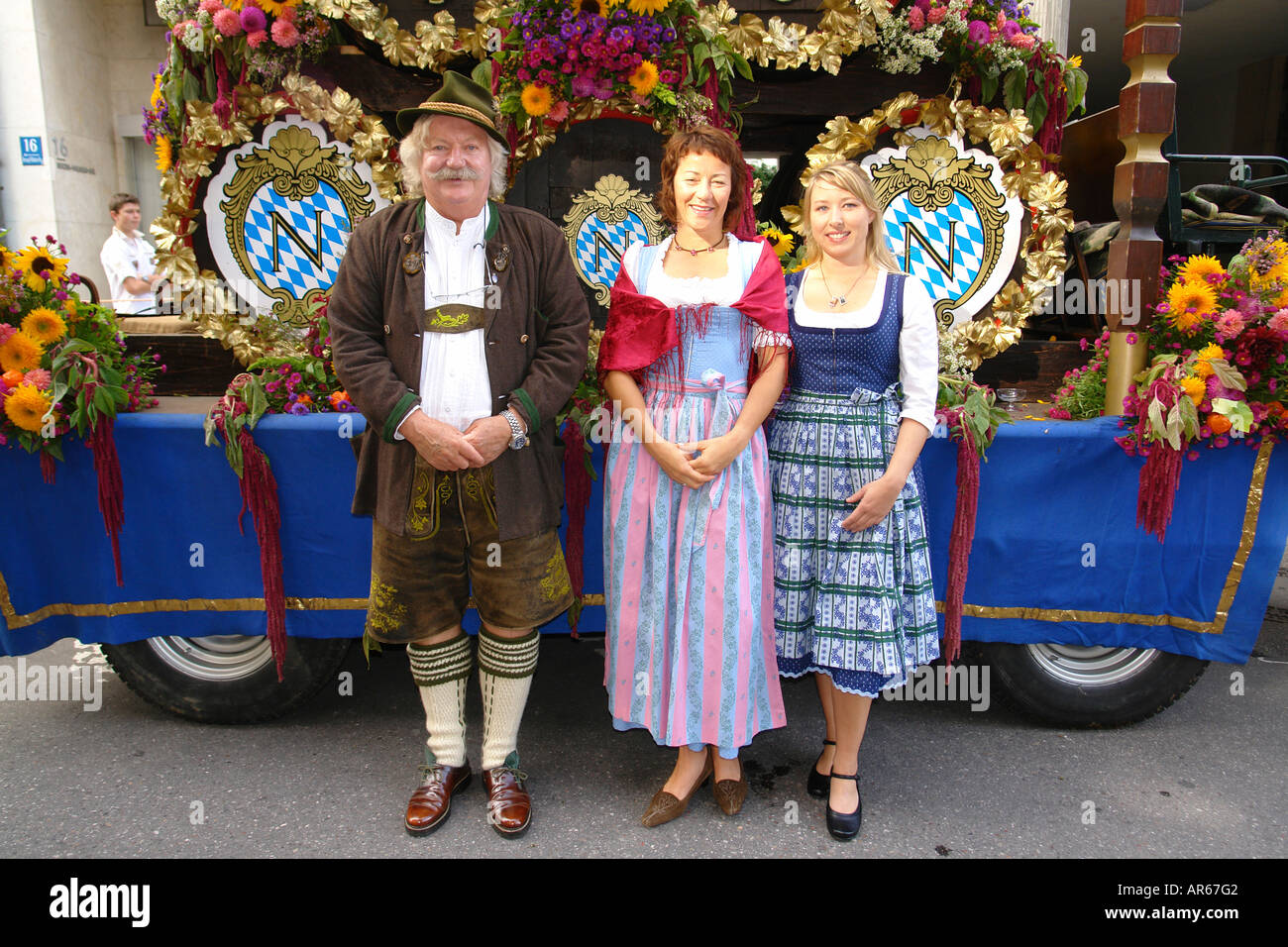Europe Germany Munich Beer Festival Oktoberfest colorful traditional ...