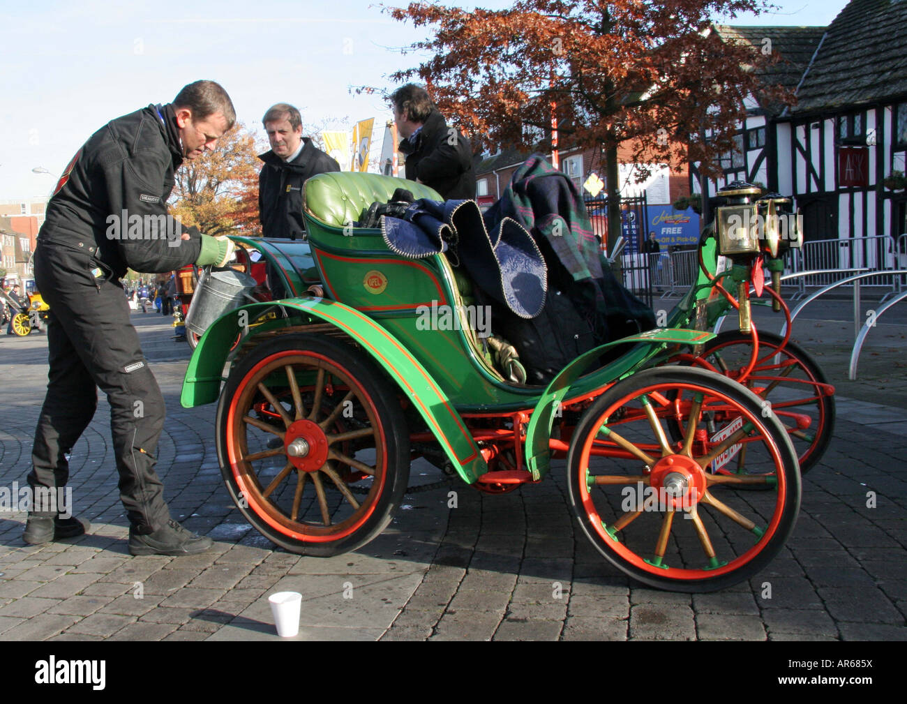 Time to top up the water and a little maintenance 1900 Opel Lutzmann ...
