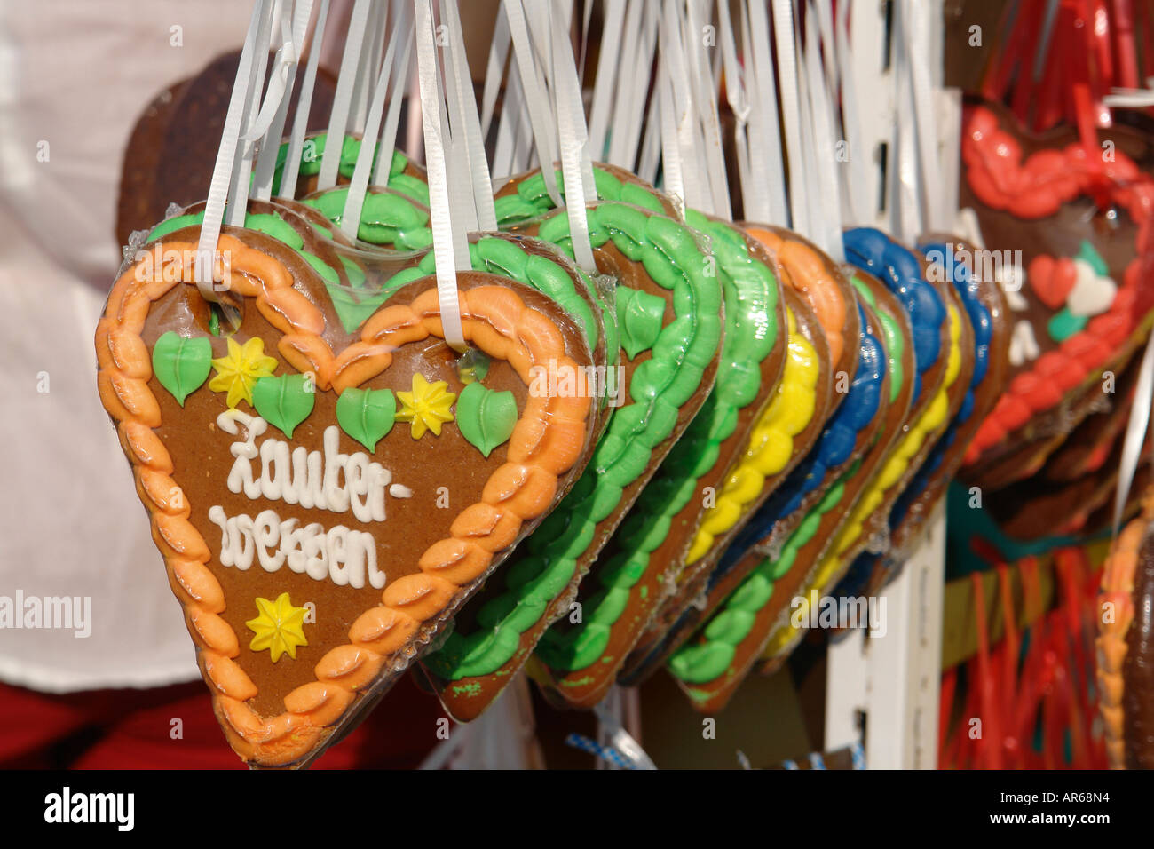 Lebkuchen Ginger bread Oktoberfest in Theresienwiese Munich Bavaria ...