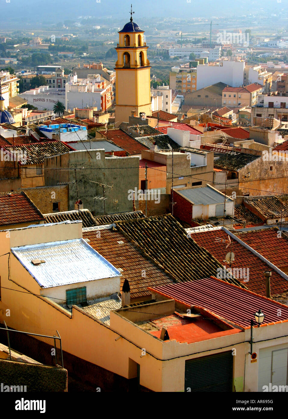 Rooftop view of a Spanish village Stock Photo - Alamy