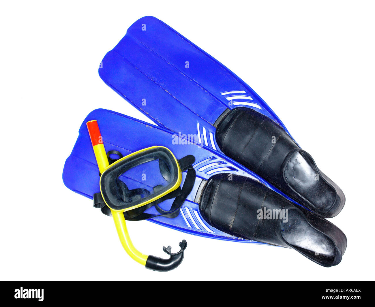 Diving mask and flippers Stock Photo - Alamy