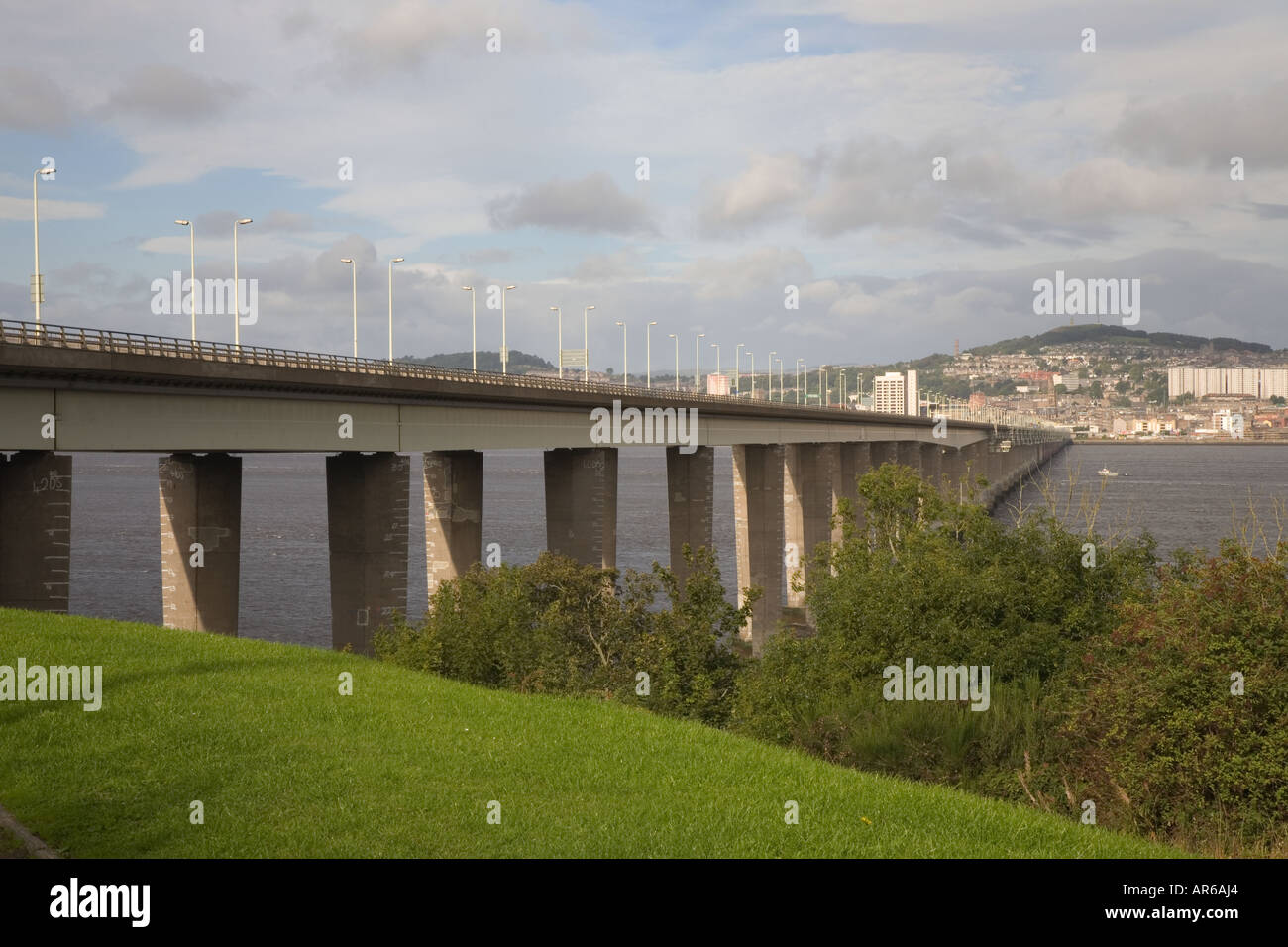 The Tay Road Bridge with navigation channel, an important road bridge ...