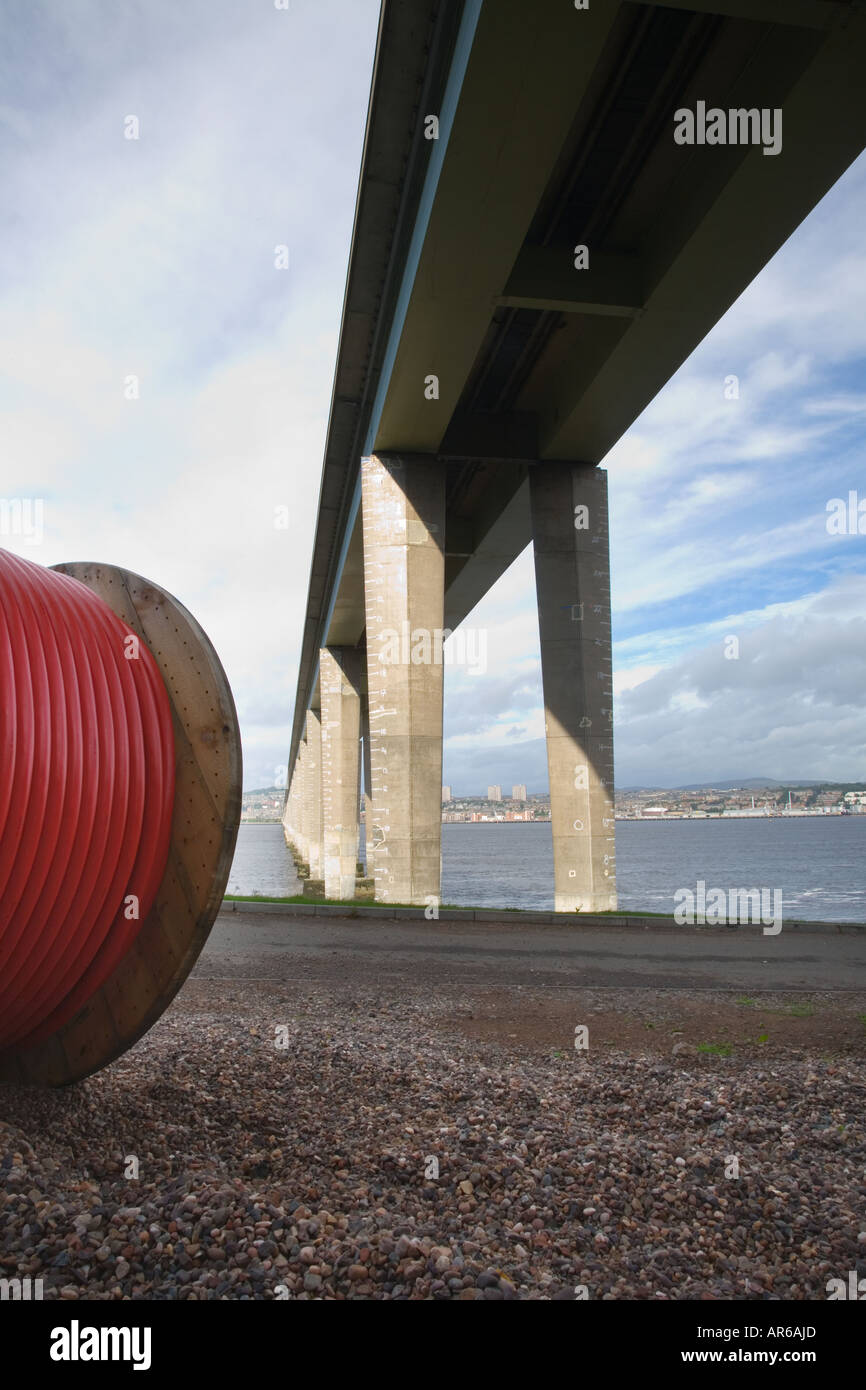 The Tay Road Bridge with navigation channel, an important road bridge ...