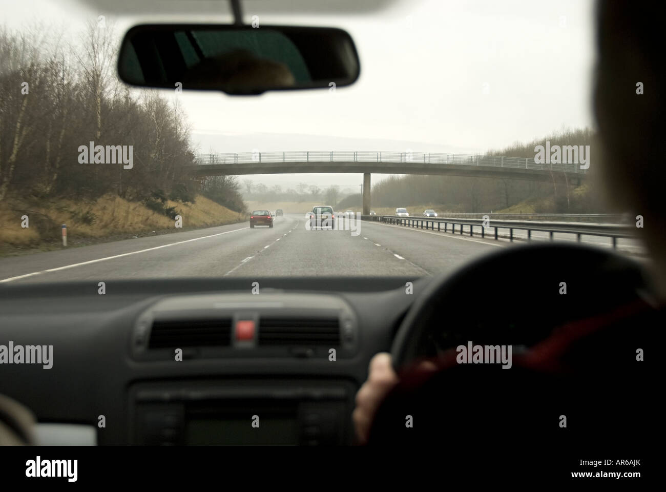 driving on the motorway with views from the windscreen Stock Photo - Alamy