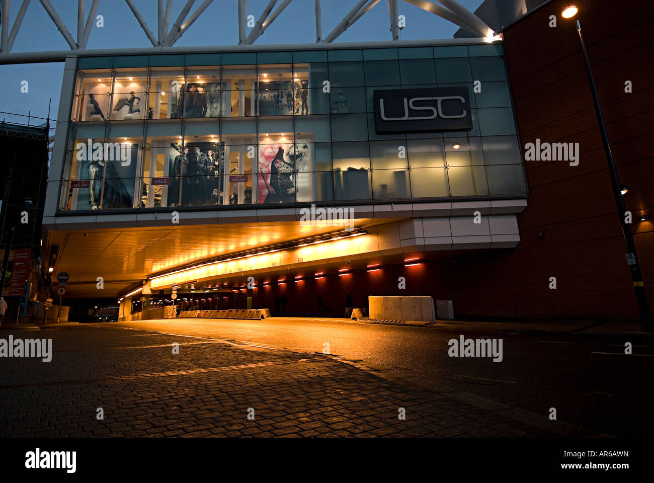 birmingham city center bullring shopping center with usc logo in the ...