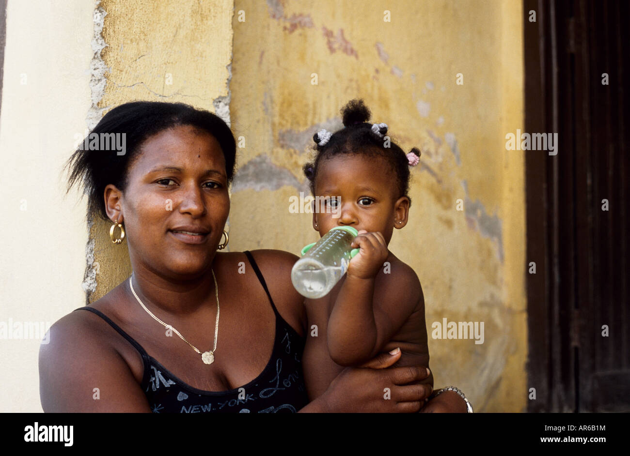 Mother and baby, Trinidad de Cuba, Sancti Spiritus Province, Cuba Stock ...