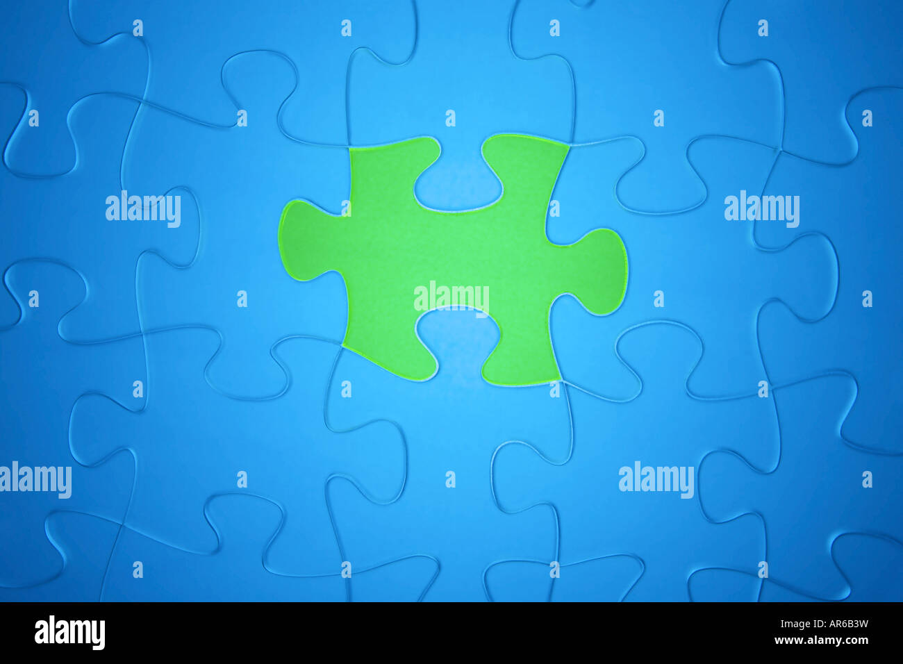 Jigsaw puzzle with missing piece Stock Photo - Alamy