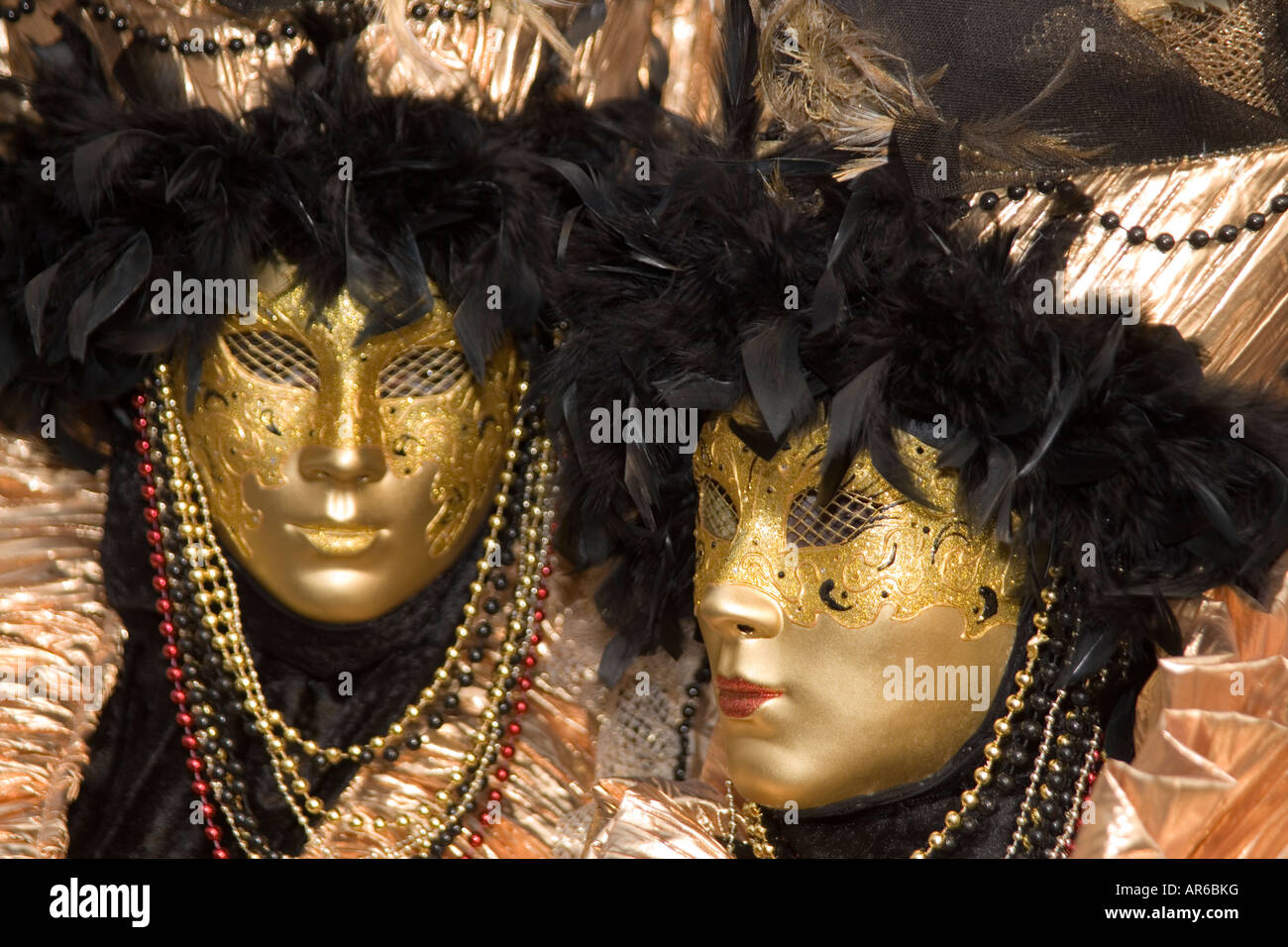 Revellers in masks and costumes at the Carnival by St Mark's Canal near ...