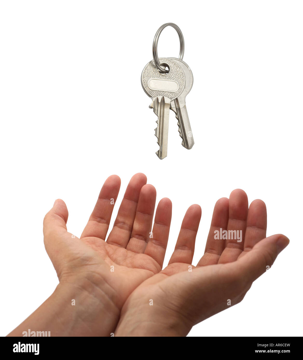 Key handover Isolated on a white background Stock Photo - Alamy