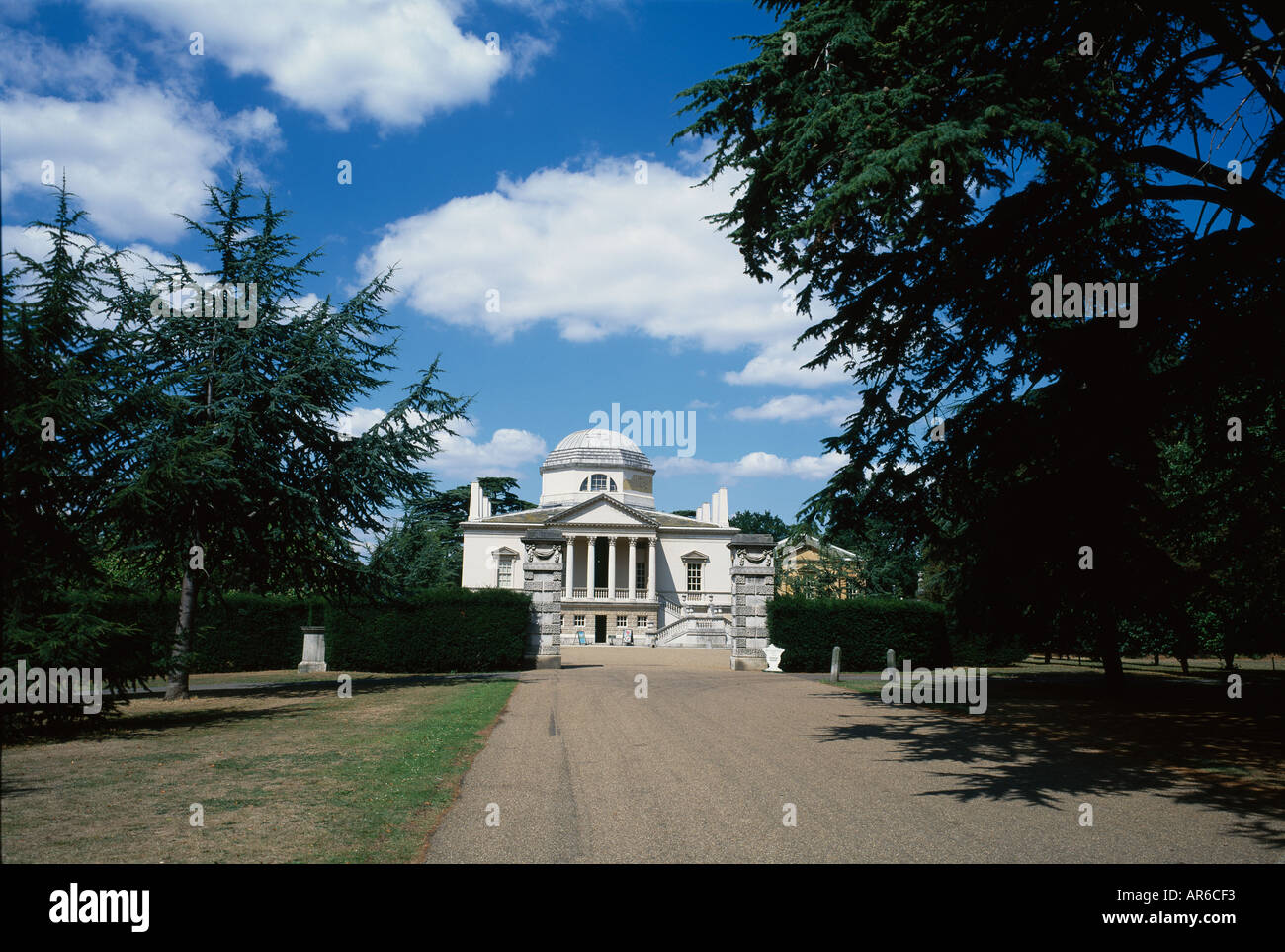 Chiswick House, 1725. Overall exterior. Architect: Lord Burlington ...