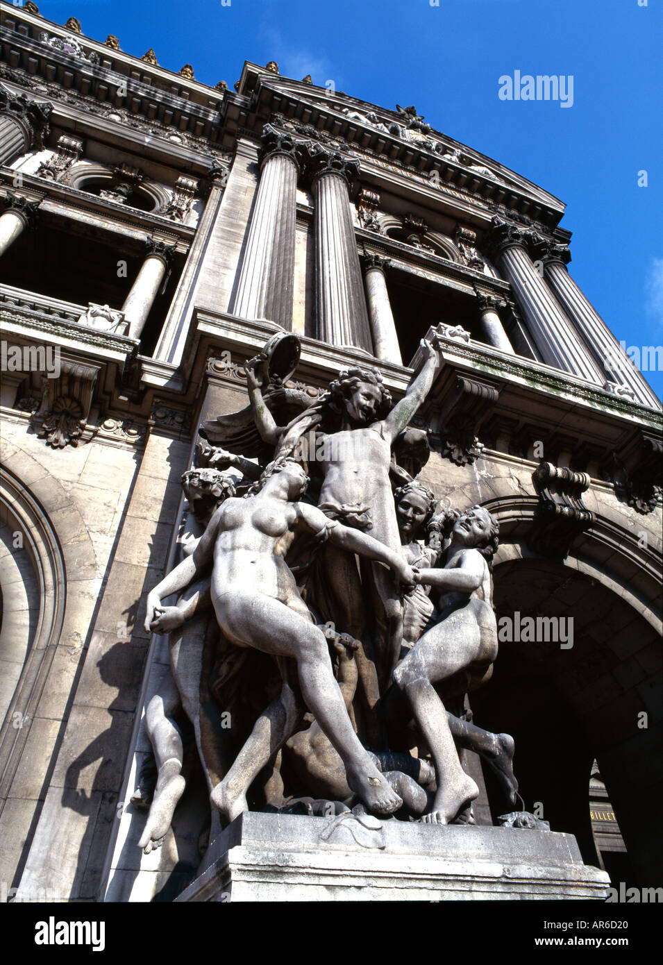 The Opera, Paris, 1861-1875. Exterior with neo-classical sculptures ...