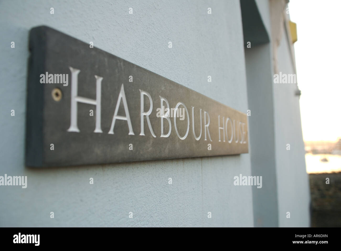 Harbour House name sign on wall, Plymouth, Devon, UK Stock Photo - Alamy