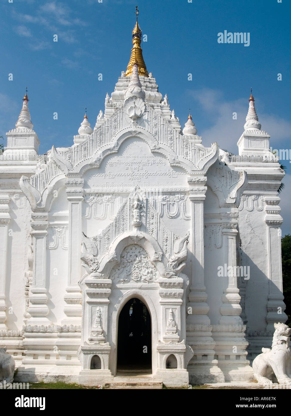 temple at the ancient archaeological site of Mingun in Burma Stock ...