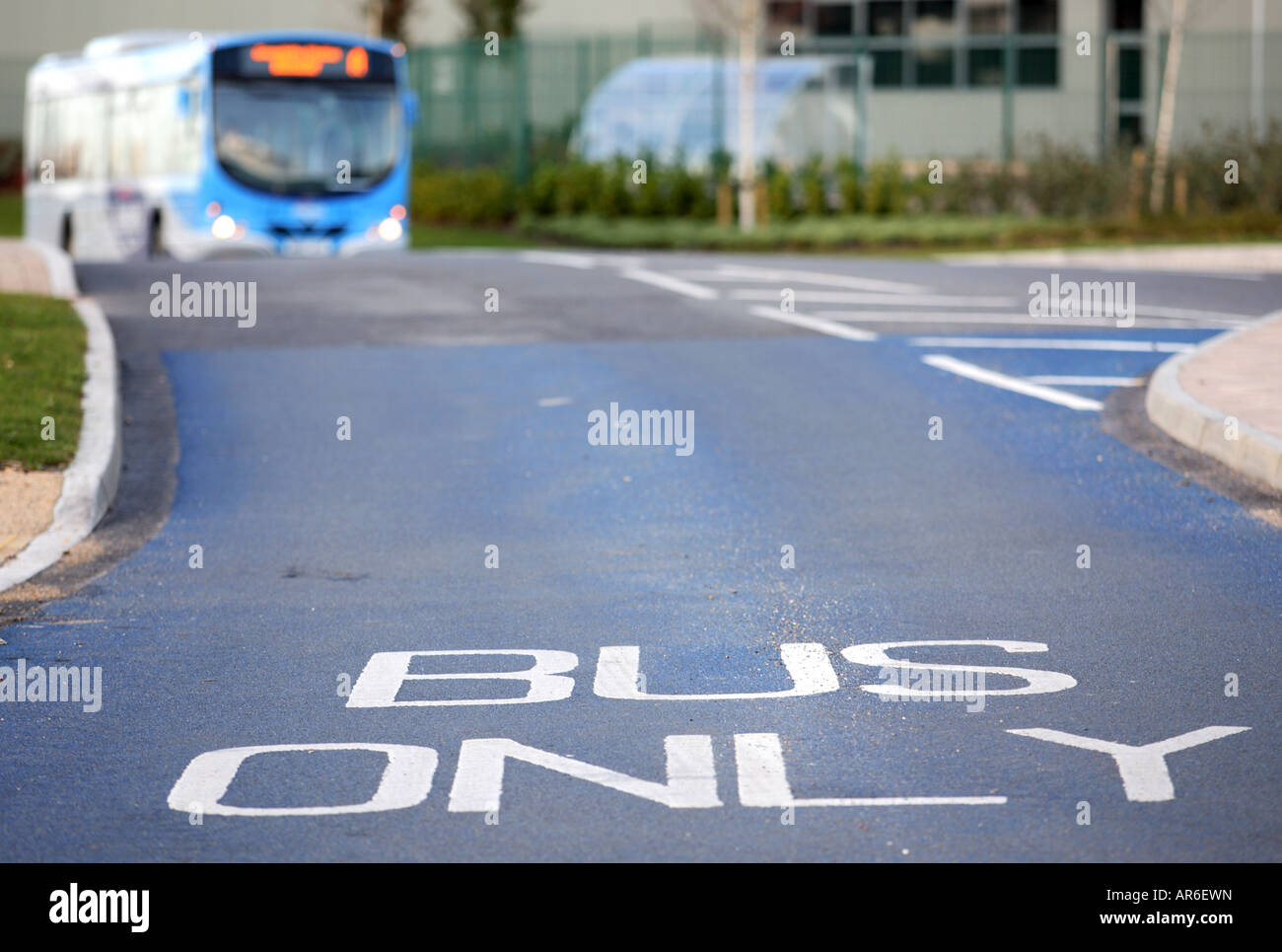Bus lane marking hi-res stock photography and images - Alamy