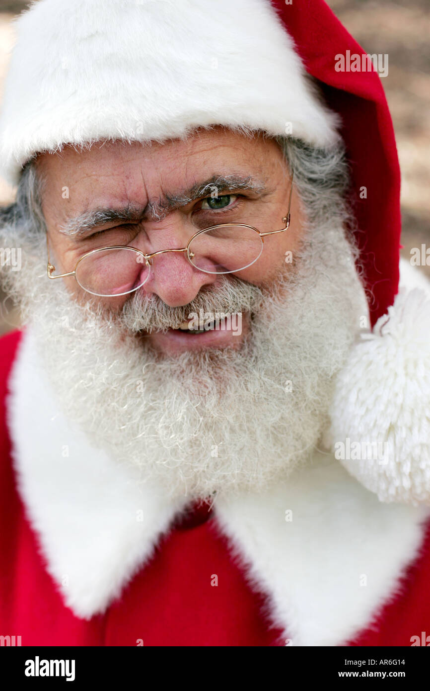 Portrait santa claus winking hi-res stock photography and images - Alamy