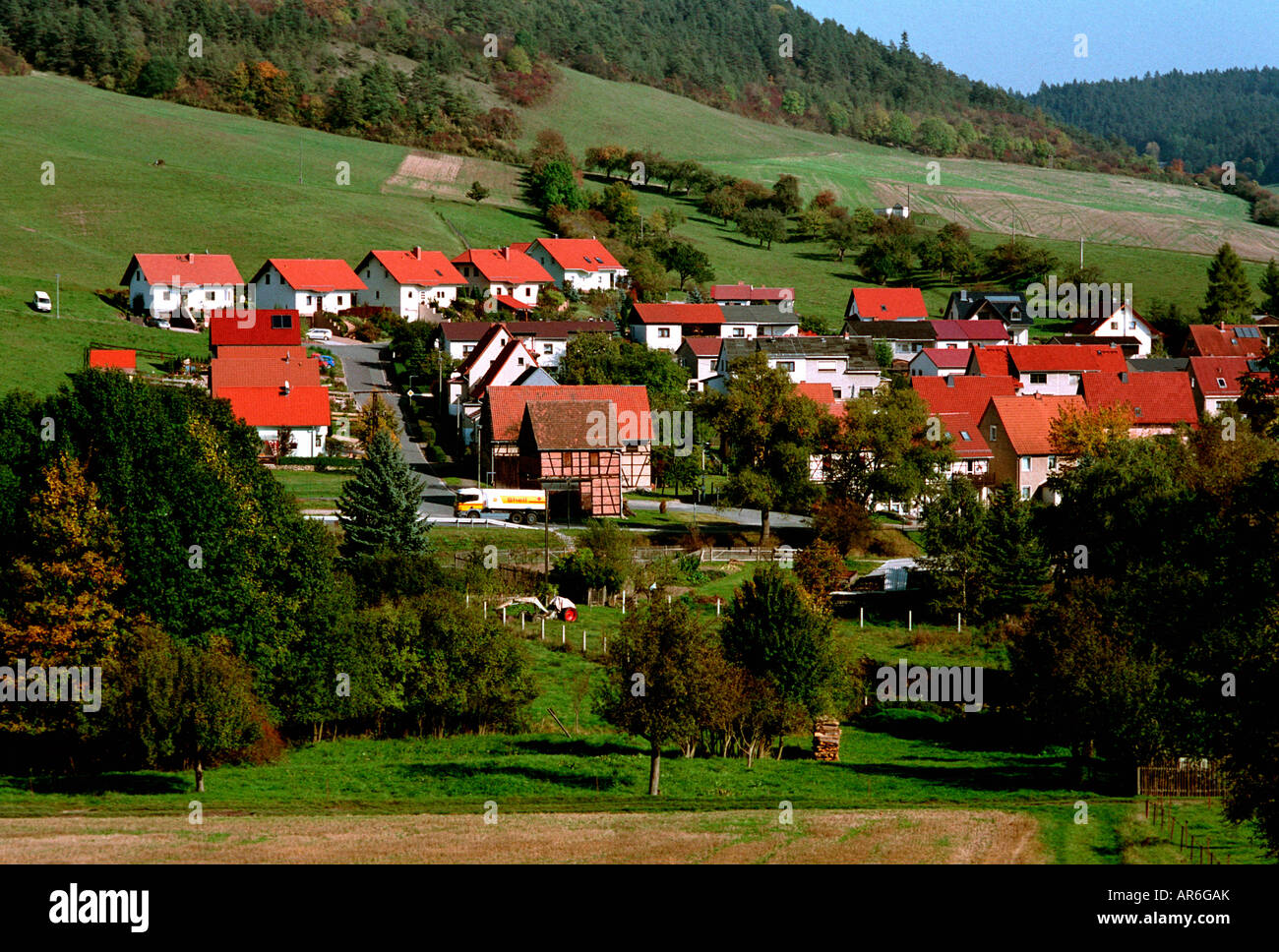 The village of Teichel in Thuringia, Germany Stock Photo - Alamy