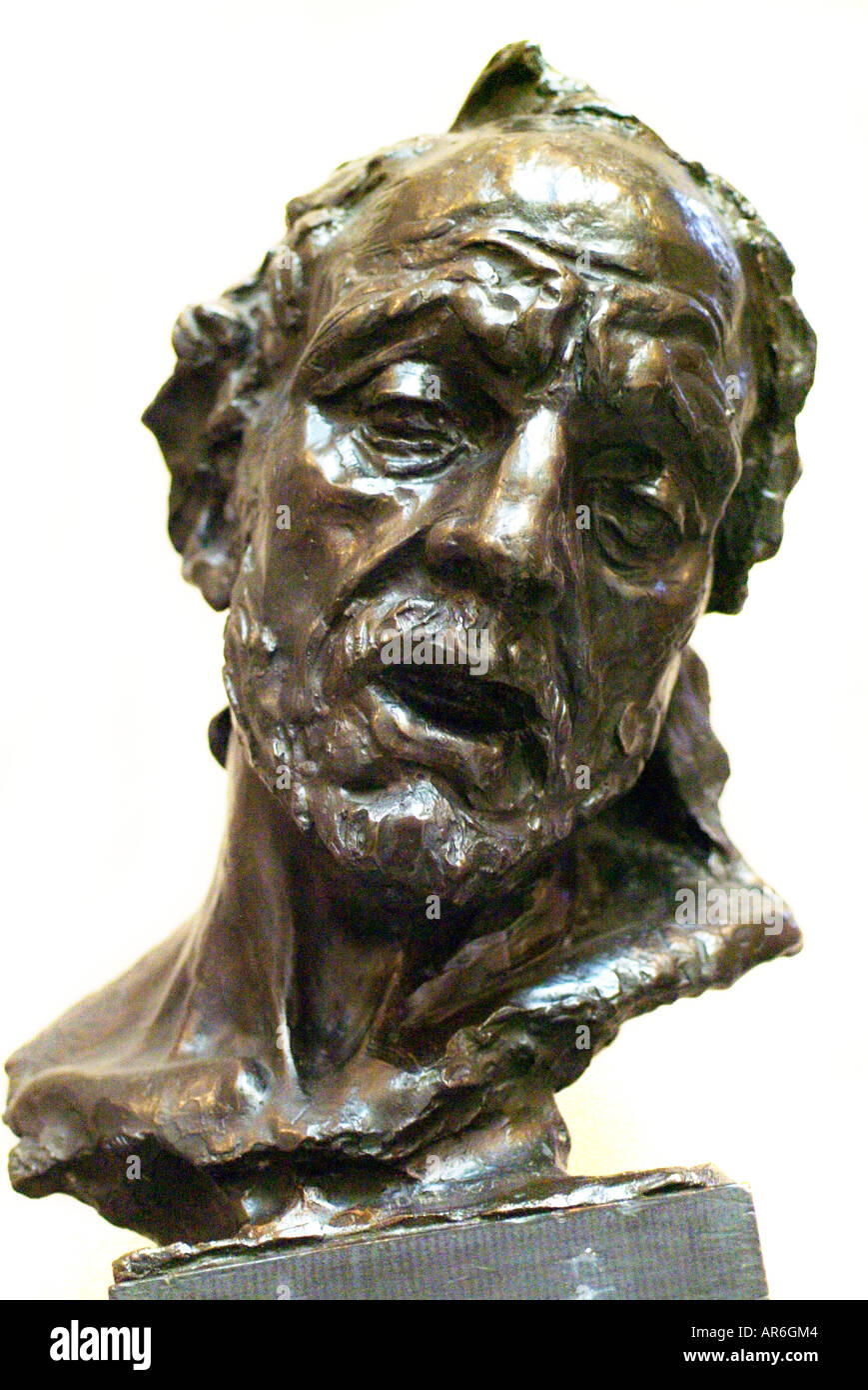 bronze bust head brown cast despair anguish sorrow sad sadness remorse ...