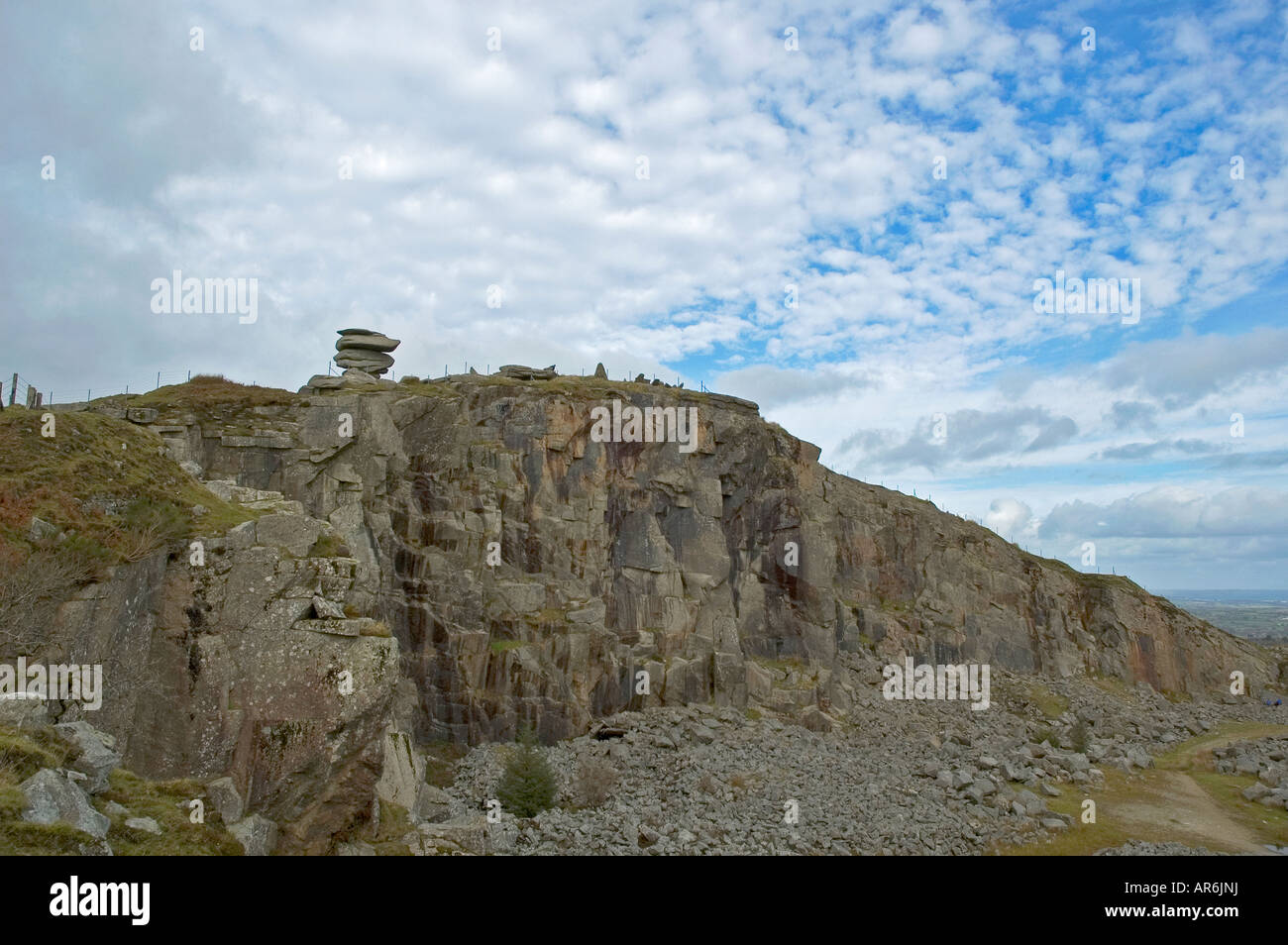 a granite stone quarry at minions on bodmin moor,cornwall Stock Photo ...
